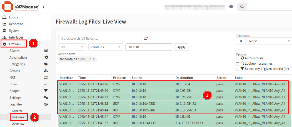 OPNsense VLAN Configuration